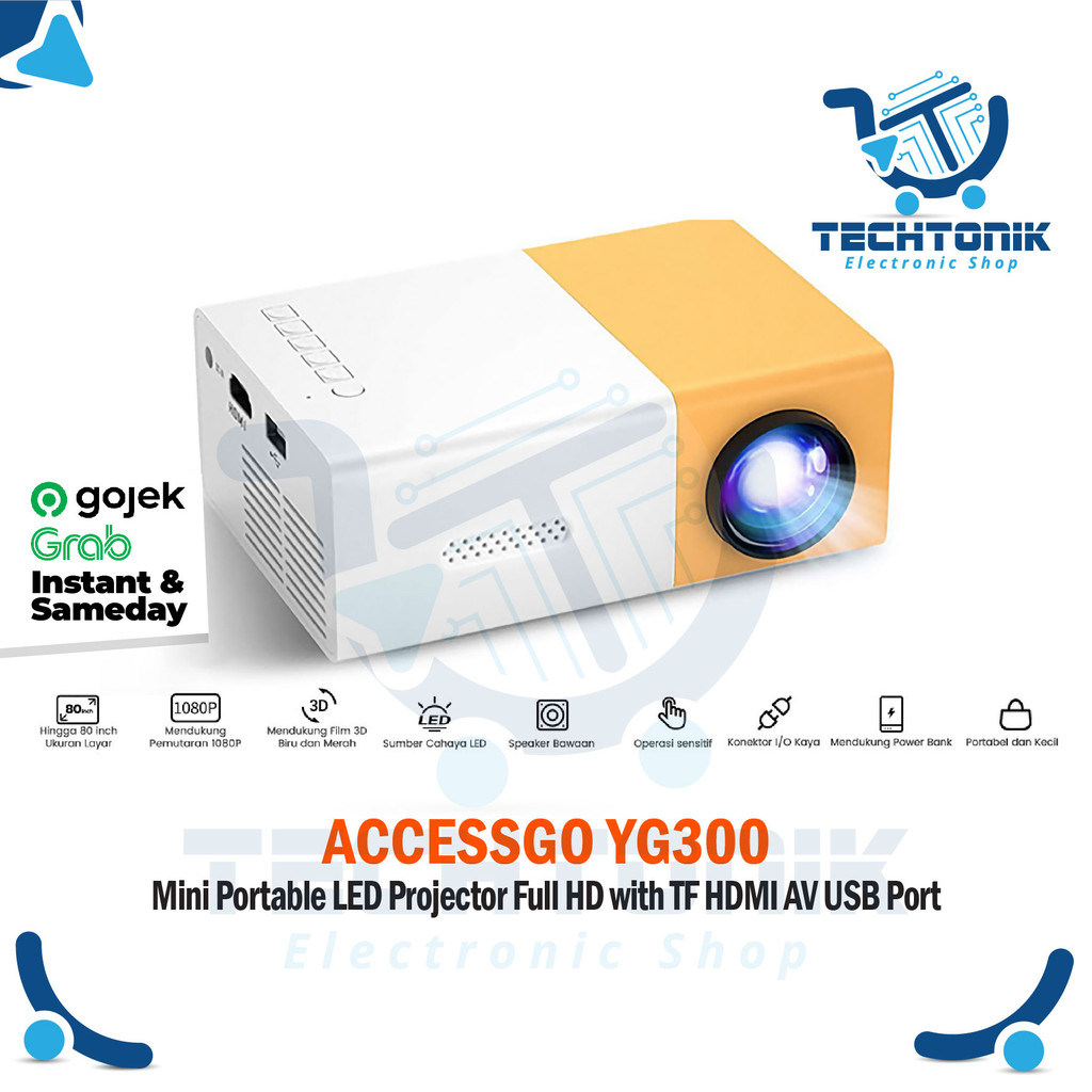 Jual Proyektor YG300 Projektor Mini LCD portable With Speaker 360 ...