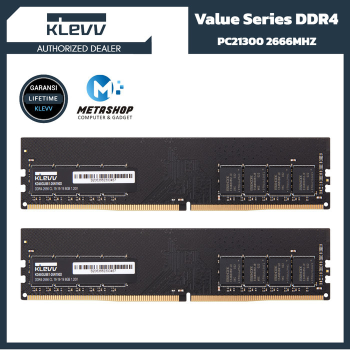 Jual KLEVV RAM DDR4 Value Series PC21300 2666MHZ 16GB (2x8GB) Dual ...