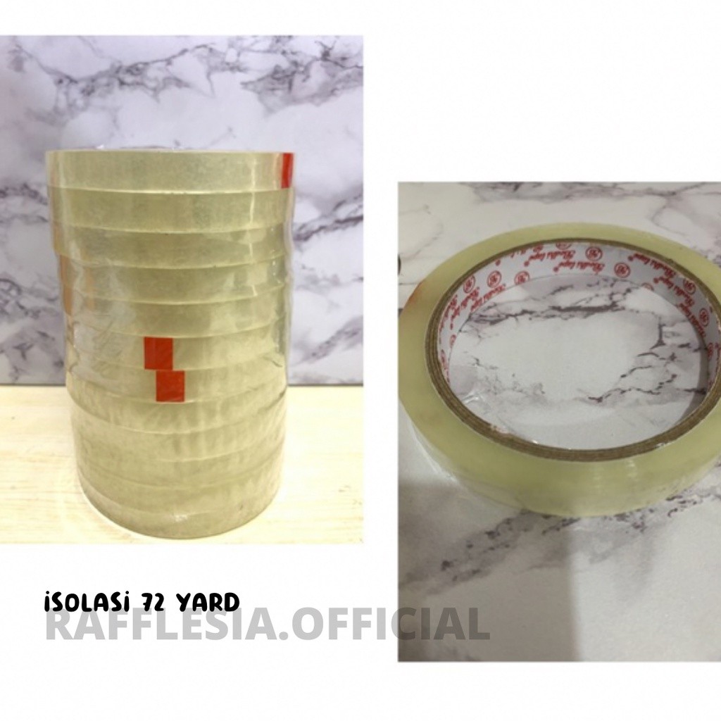 Jual ISOLASI / SOLATIP BENING 1/2 INCH PANJANG 72 YARD PER ROLL TAHAN ...