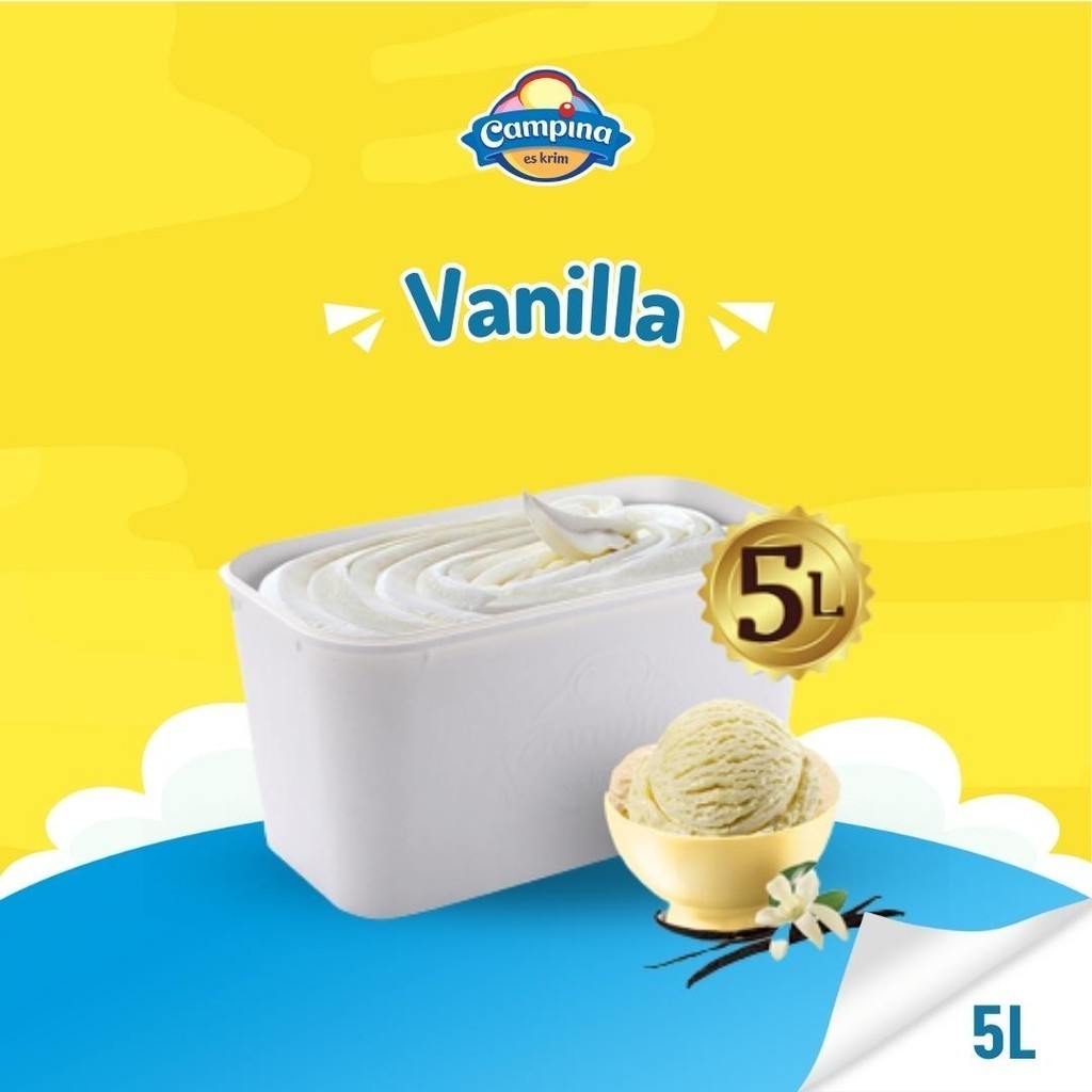 Jual Campina 5 Liter Vanilla - Es Krim | Shopee Indonesia