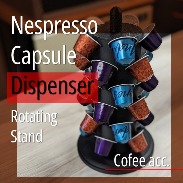 Jual NESPRESSO Capsule Dispenser Holder ROTATING Carousel Tower Coffee ...