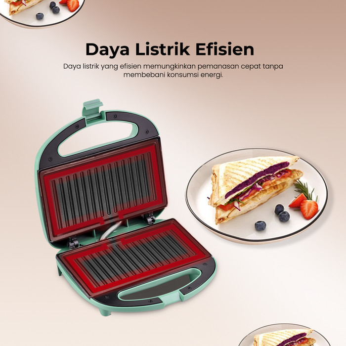 Jual Mini Sandwich Maker Portable Toaster Alat Pemanggang Roti Anti ...