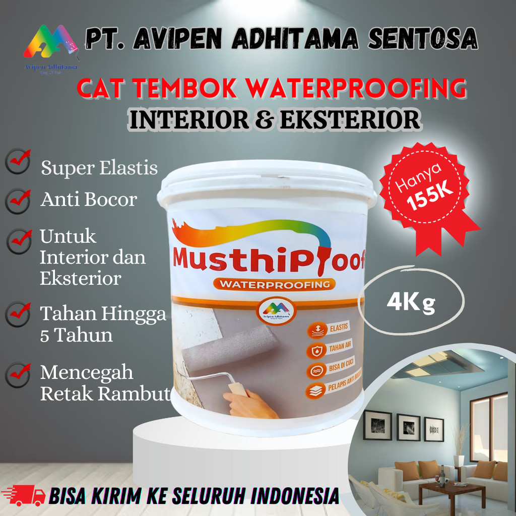 Jual Cat Tembok Anti Bocor Anti Air Anti Rembes Waterproofing Musthi ...