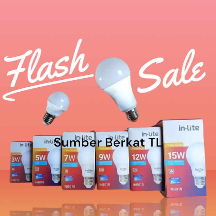 Jual Lampu Led Bulb InLite INB010 3W 5W 7W 9W 12W 15W 18W SATUAN IN-LITE | Shopee Indonesia