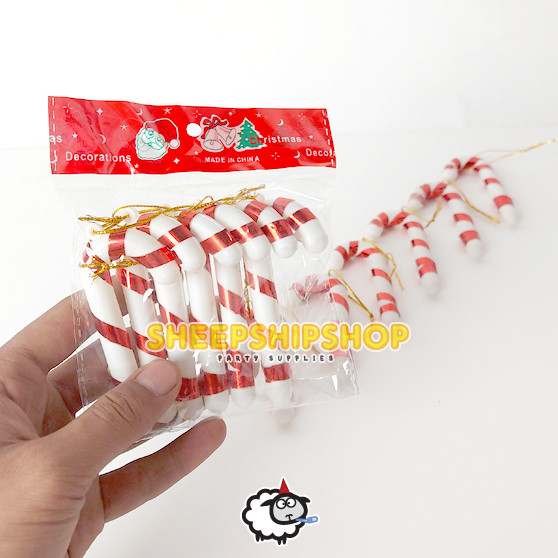 Jual GANTUNGAN POHON NATAL PERMEN TONGKAT ISI 6 Hiasan Pohon Natal ...