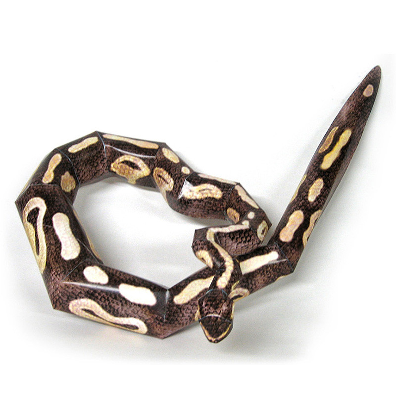 Jual Ball Python Snake Paper Model Realistic Animal Mini 3D Papercraft ...