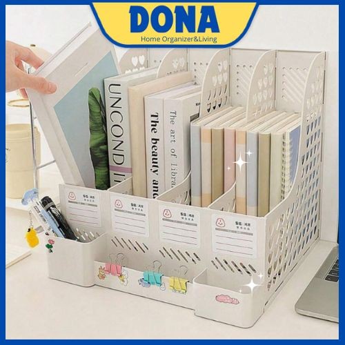 Jual Rak buku Organizer File dengan Tempat Pena Box file Tempat Buku ...