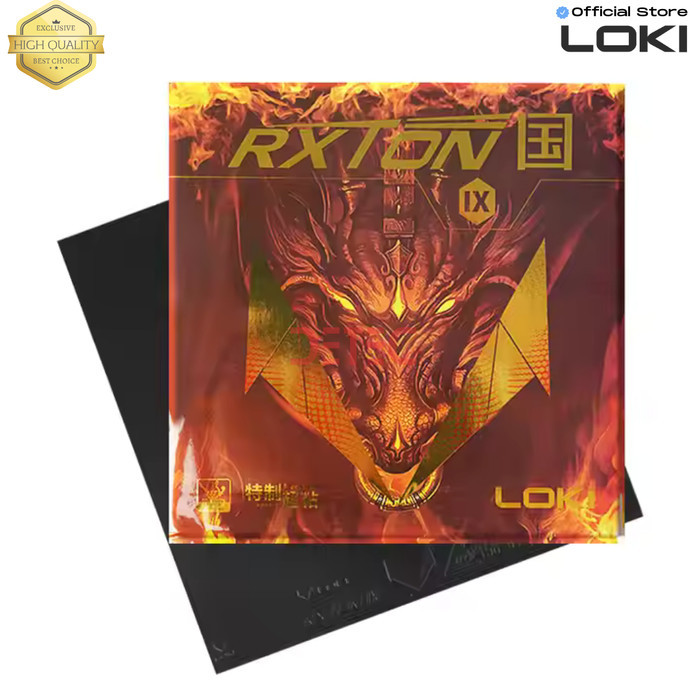 Jual LOKI RXTON IX Rubber Pingpong - Tenis Meja Karet Raket - black ...