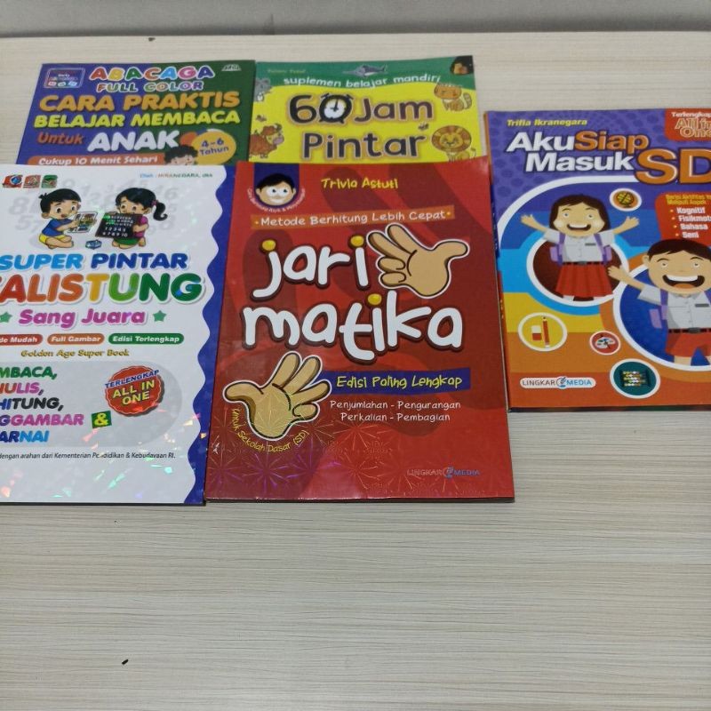 Jual PAKET 5 BUKU ABACAGA - 60 JAM PINTAR BACA TANPA DIEJA - JARI MATIK ...