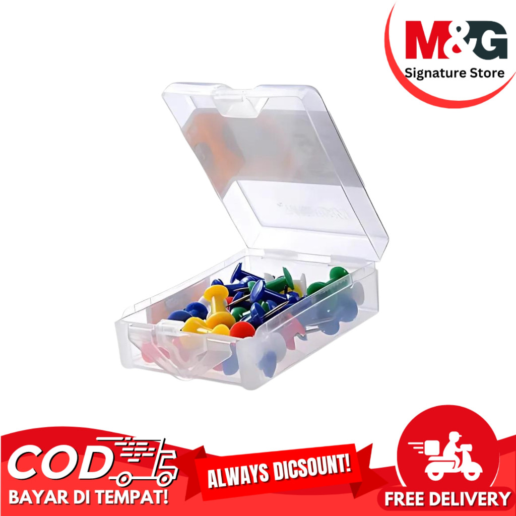 Jual Push Pin M&G ABS92605 Jarum Tekan Paku Pin Warna Warni | Shopee ...