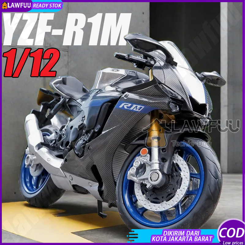 Jual 1/12 Yamaha YZF-R1 M Diecast Model Skala Model Sepeda Motor R1M ...