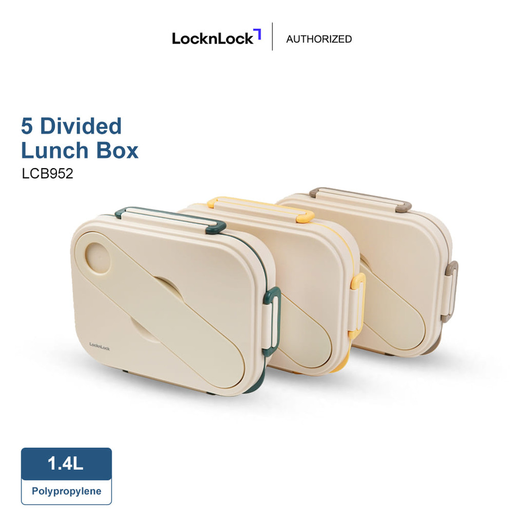 Jual LocknLock Divided Lunch Box To-Go Kotak Makan 5 Sekat 1.4L ...