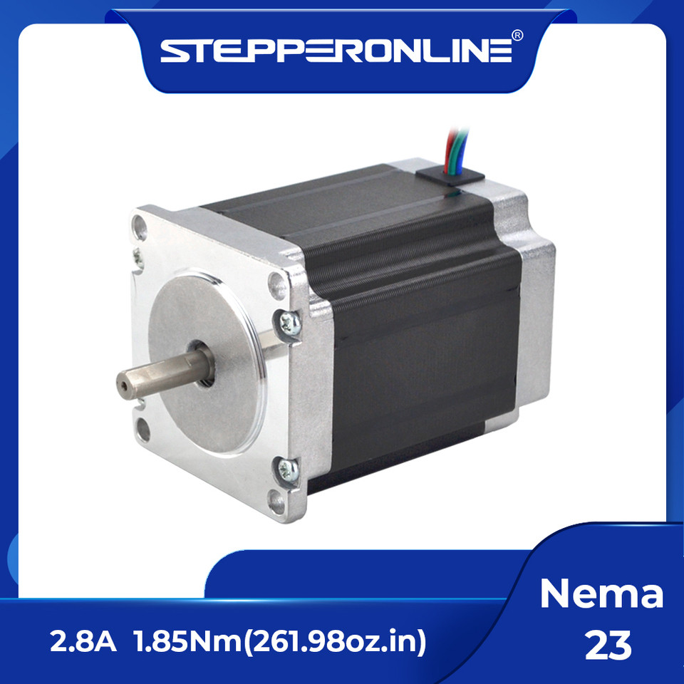 Jual STEPPERONLINE Nema 23 Stepper Motor 1.9Nm 2.8A 57x76mm Nema23 ...