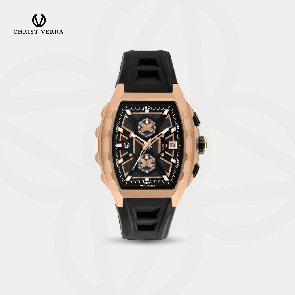 Jual Christ Verra Casual Men's Watches CV 63034G-38 BLK Spider Sync ...