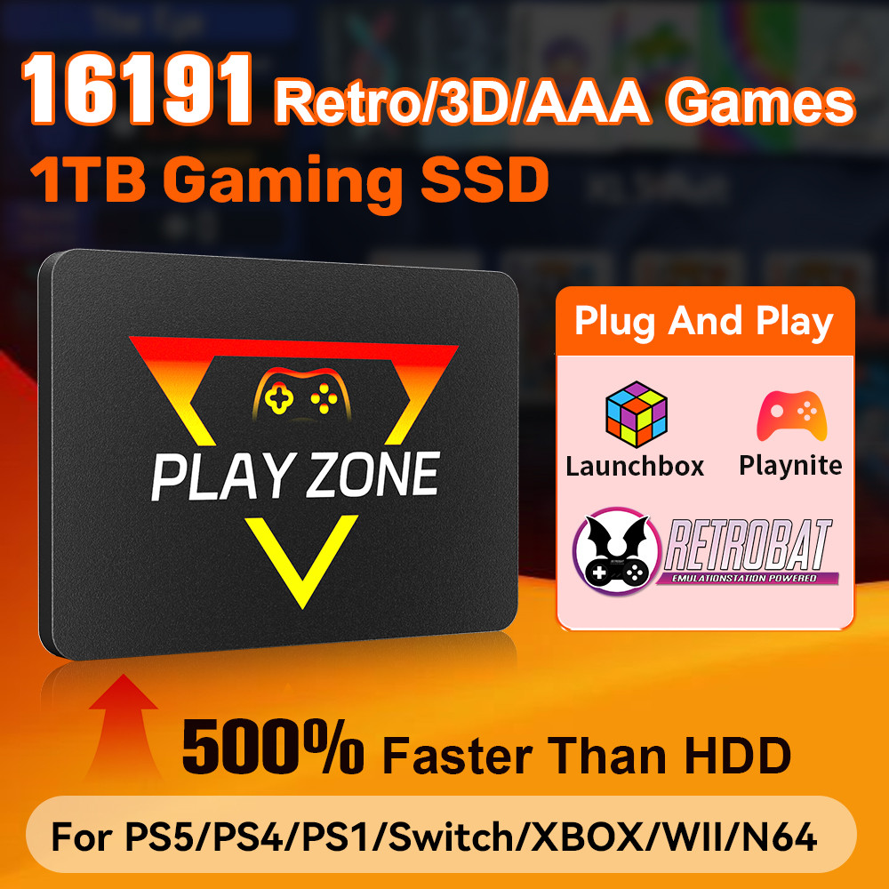 Jual Playzone 1TB Gaming SSD With 16191 Games 3 System In 1 Game SSD ...