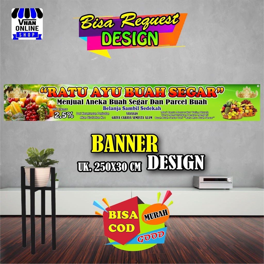 Jual Spanduk Banner Jualan Buah Buahan Segar dan Parcel Buah Bagus ...