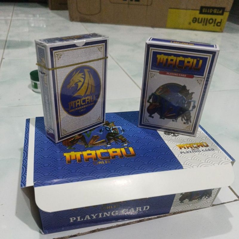 Jual remi /playing card merk MACAU ORLEE 1box isi 12 pack | Shopee ...