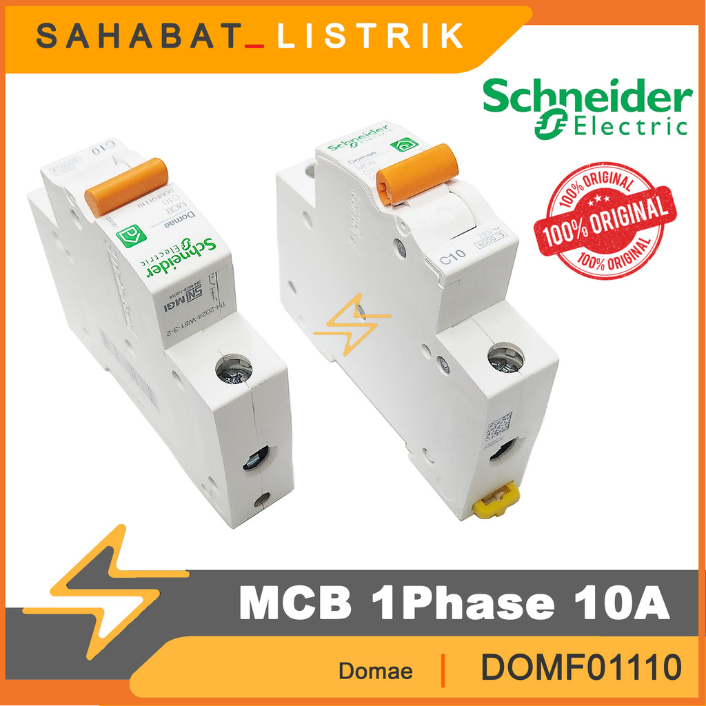 Jual MCB SCHNEIDER 10A 1 Phase / MCB 10 Ampere | Shopee Indonesia