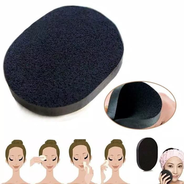 Jual Spon Wajah Arang Bambu Charcoal Busa Sponge Tebal Halus Cuci Muka ...