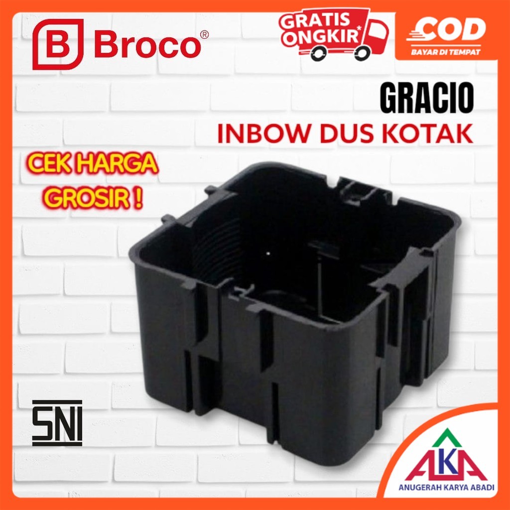 Jual BROCO Inbow Dus GRACIO B10153 Dos / Doos IB Kotak Persegi Tanam ...