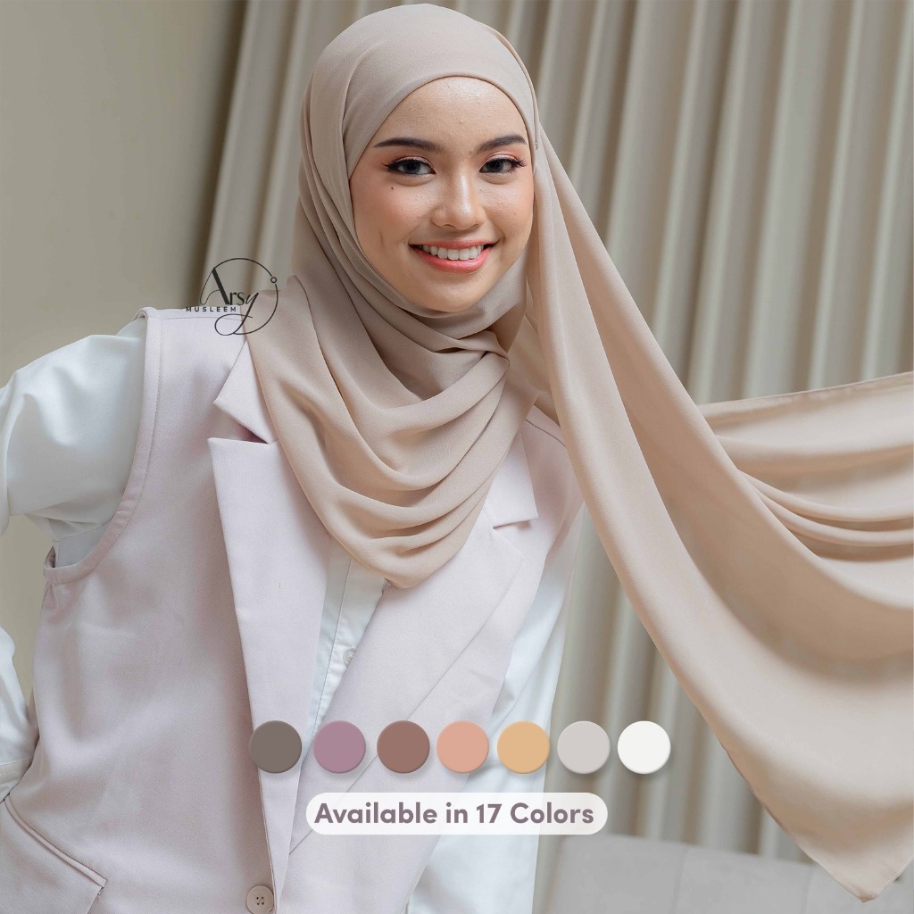 Jual Pashmina Inner Hijab Instan Ceruty Babydoll 2in1 by Medin | Shopee Indonesia