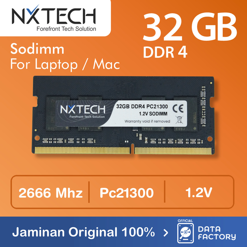 Jual RAM LAPTOP NXTECH DDR4 32GB PC21300 / 2666Mhz 1.2V NB SODIMM MEMORY ORI RAM NOTEBOOK ...
