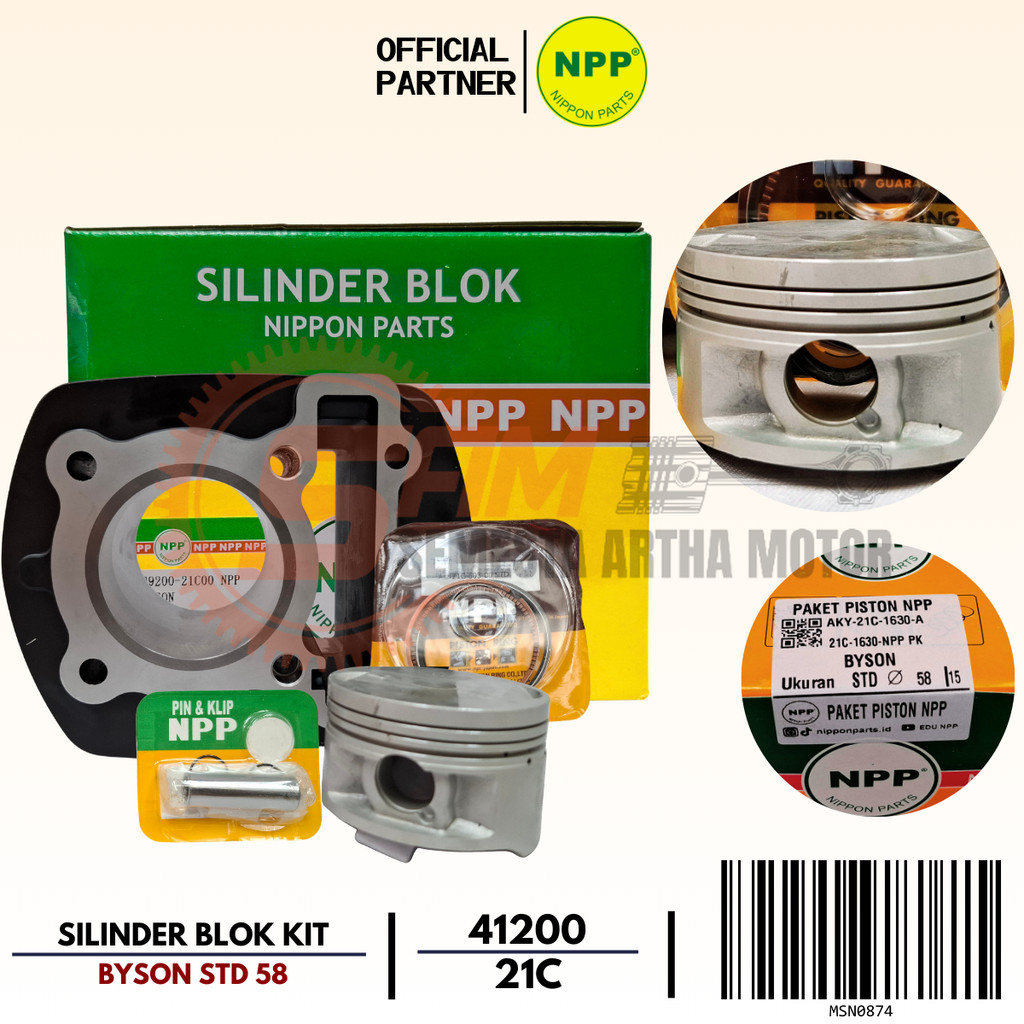 Jual NPP Blok Boring Yamaha Byson Karbu 45P Seher Piston Kit Cylinder Assy Motor Sport | Shopee ...