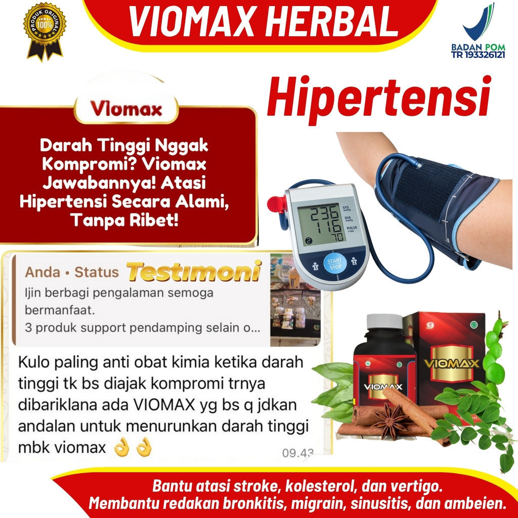 Jual Viomax Kapsul Herbal Sambiloto – Bantu Atasi Stroke, Vertigo ...