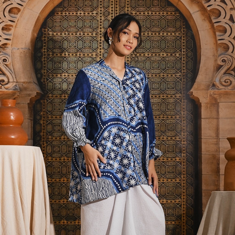 Jual NONA RARA - Rayya Alesha Dobi T2735, Baju kerja blouse batik ...