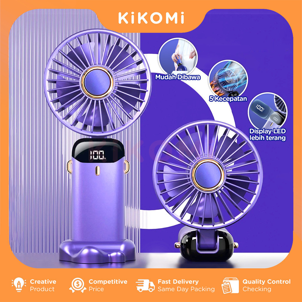 Jual KIPAS ANGIN LIPAT GENGGAM SX-122 Mini Handheld Fan 5 Speed LED ...