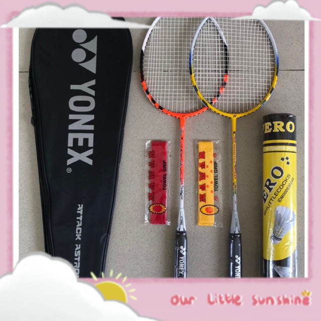 Jual Raket Bulutangkis Paket Lengkap Satu Set Raket Badminton + Grip ...
