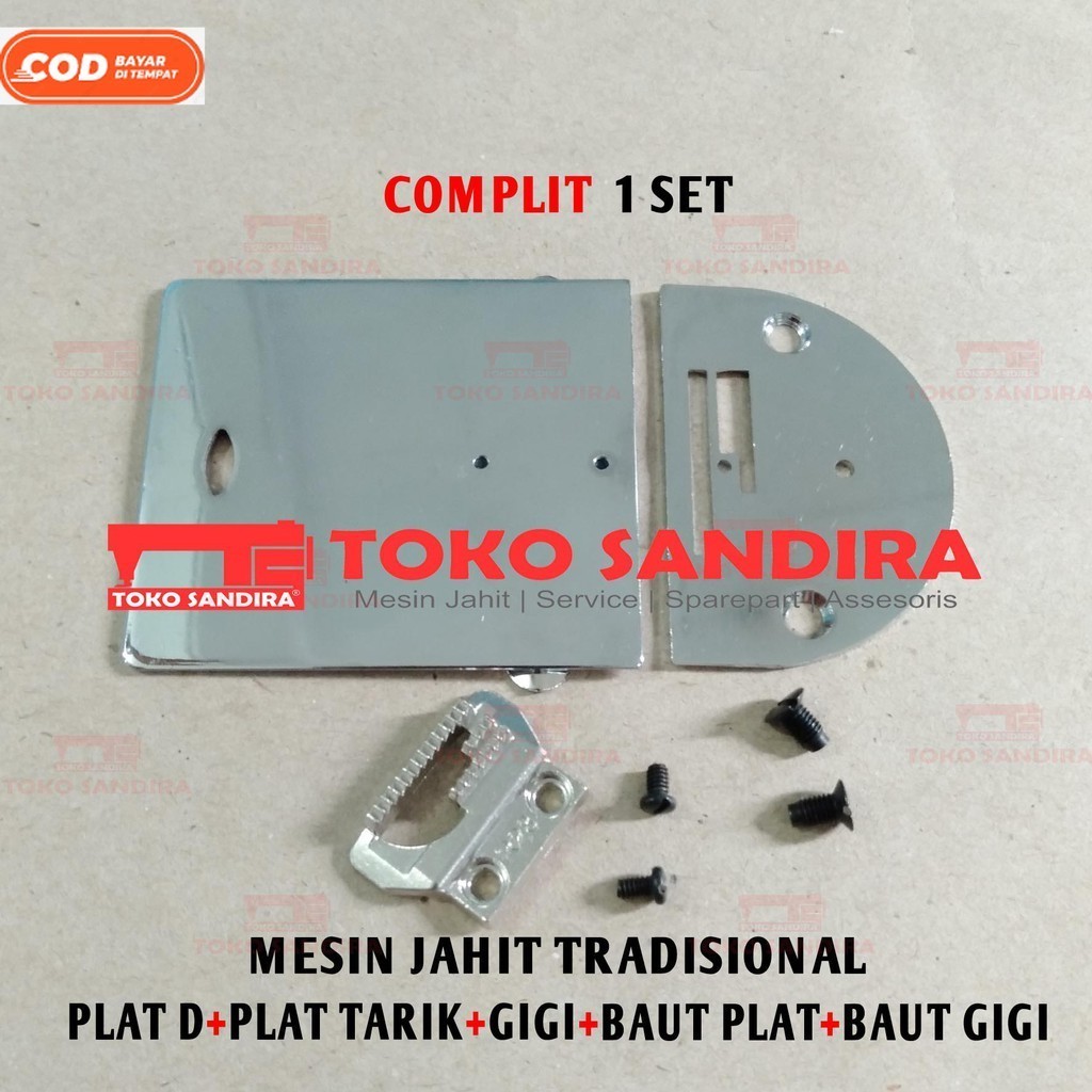 Jual paket komplit Plat D+Plat Tarik+gigi+baut plat+baut gigi/jarum ...