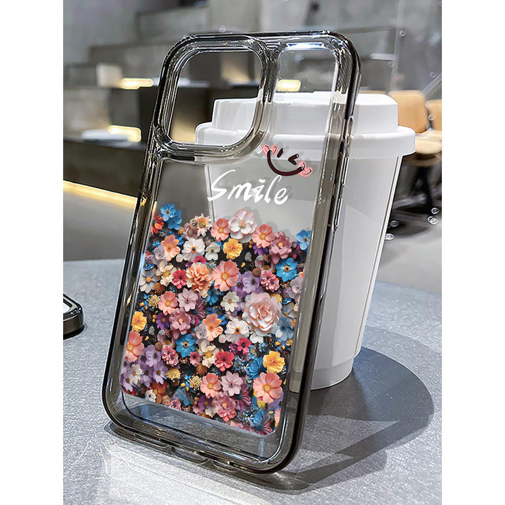 Jual Simple Aesthetic smile flower Shockproof Case hp Redmi 13x A5 a3 12 12c 9a 9c note 13 pro ...