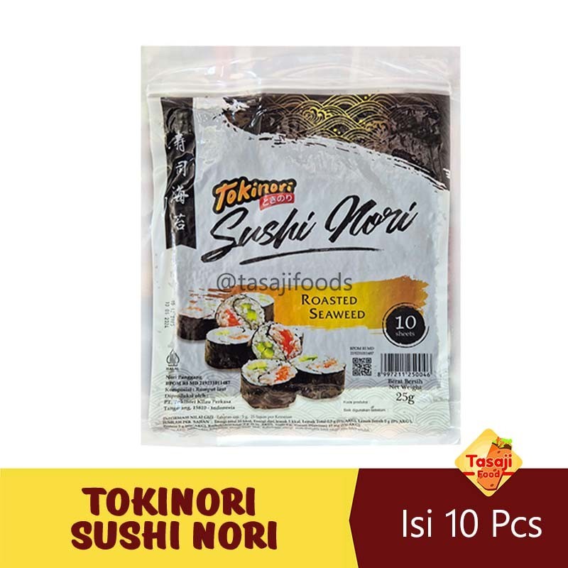 Jual Tokinori Sushi Nori Isi 10 Sheets Roasted Seawed | Shopee Indonesia