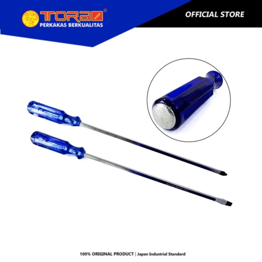 Jual TORA Obeng Ketok 6 x 250 mm Tembus Biru - Screwdriver Plus Minus ...