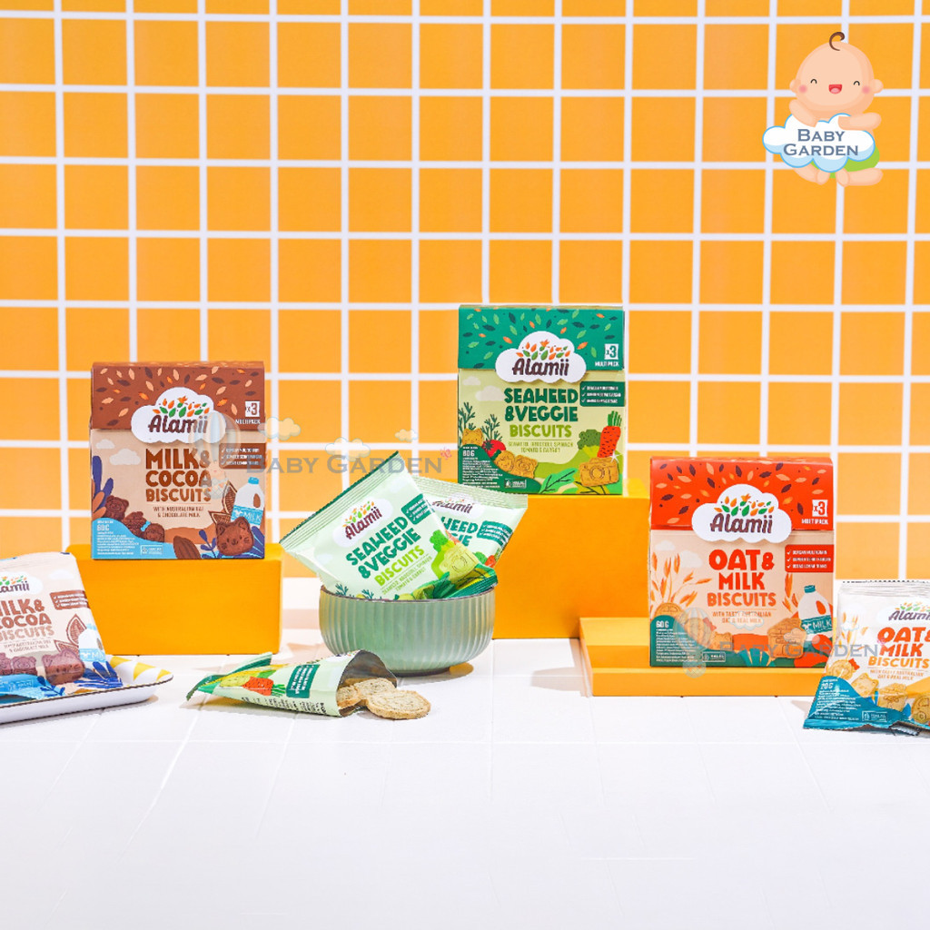 Jual Alamii Multigrain Biscuits Biskuit roti anak bayi 1 box isi 3packs ...