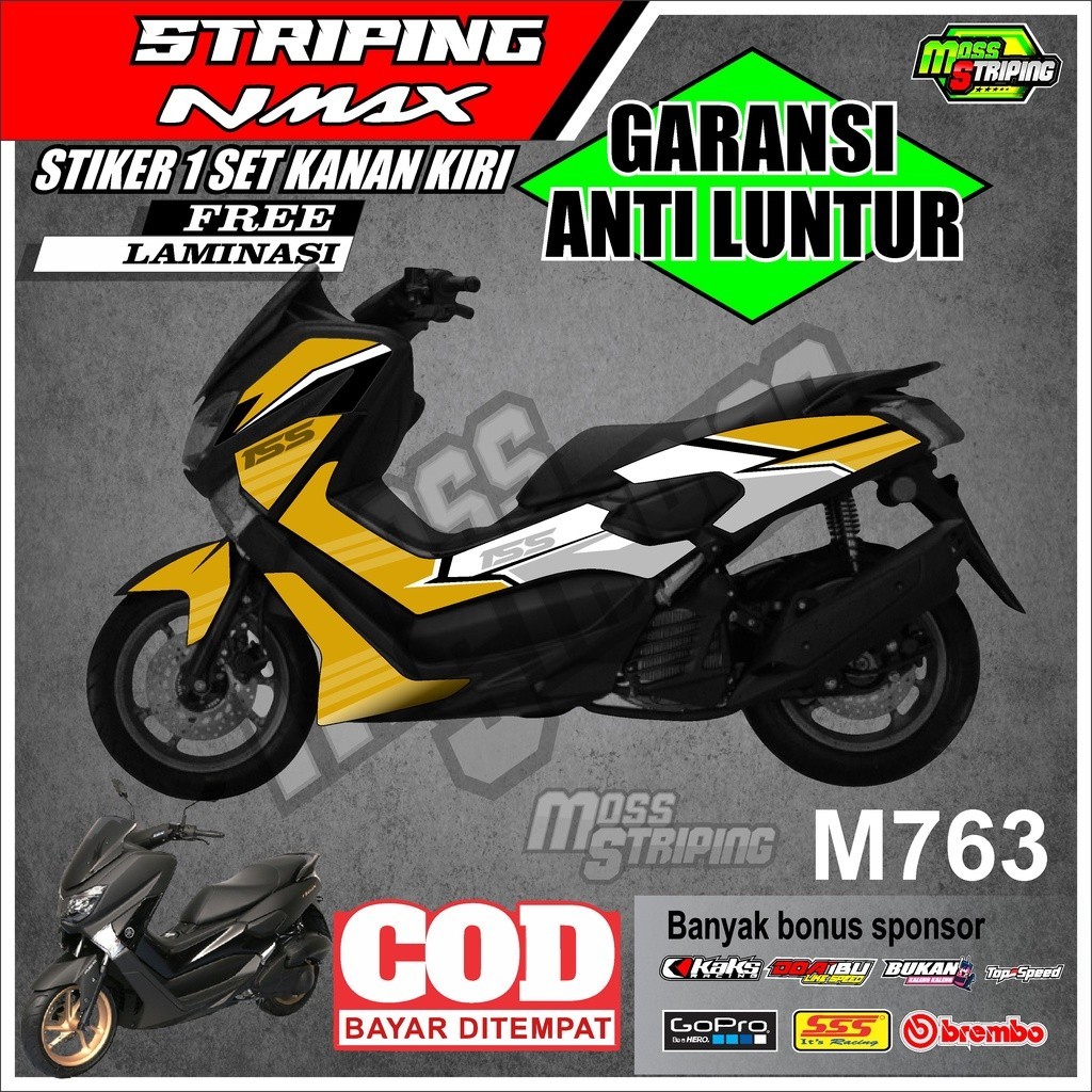 Jual STRIPING NMAX 2015 2016 2017 2018 2019 N-MAX LAMA KODE M763 STIKER ...