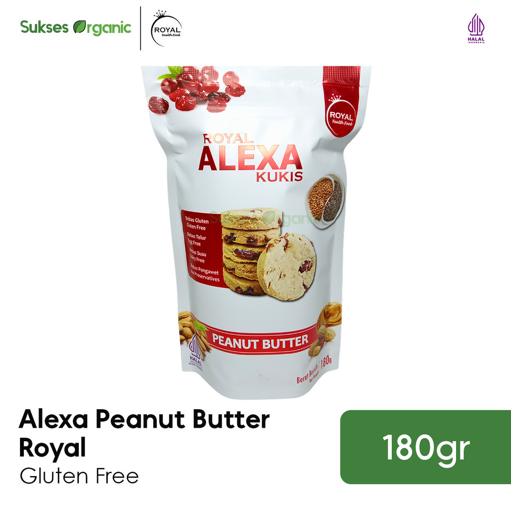 Jual Alexa Cookies Almond PEANUT BUTTER Gluten Free 180gr | Shopee ...