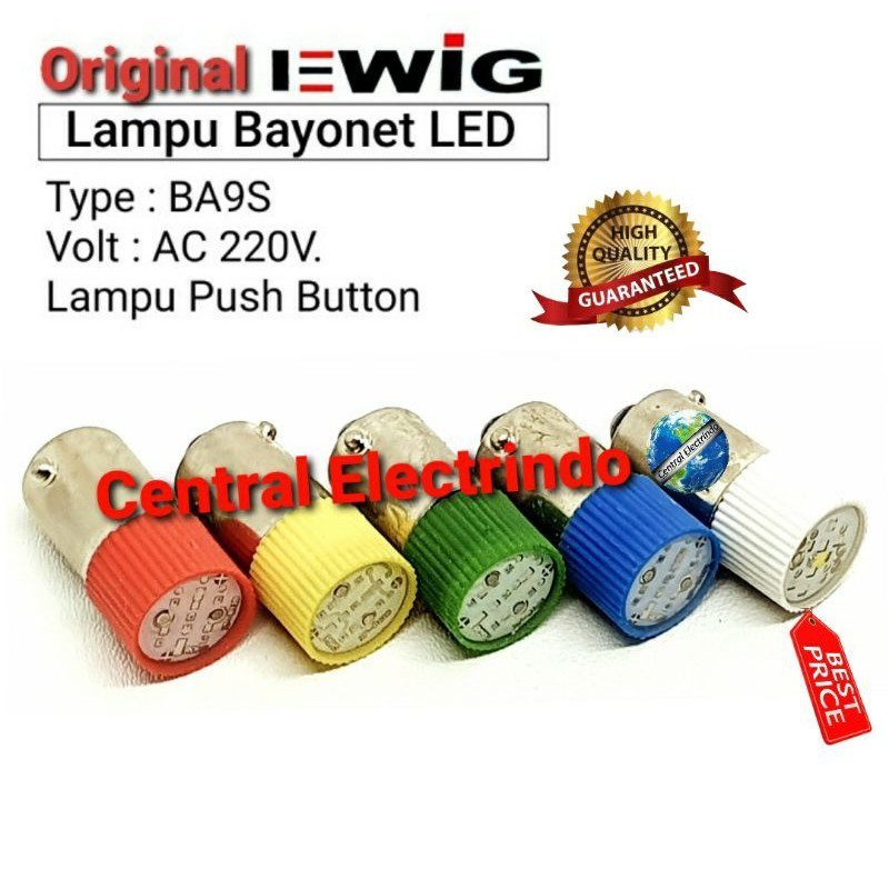 Jual Lampu Bayonet LED EWIG BA9S AC 220V Lampu Push Button. | Shopee ...
