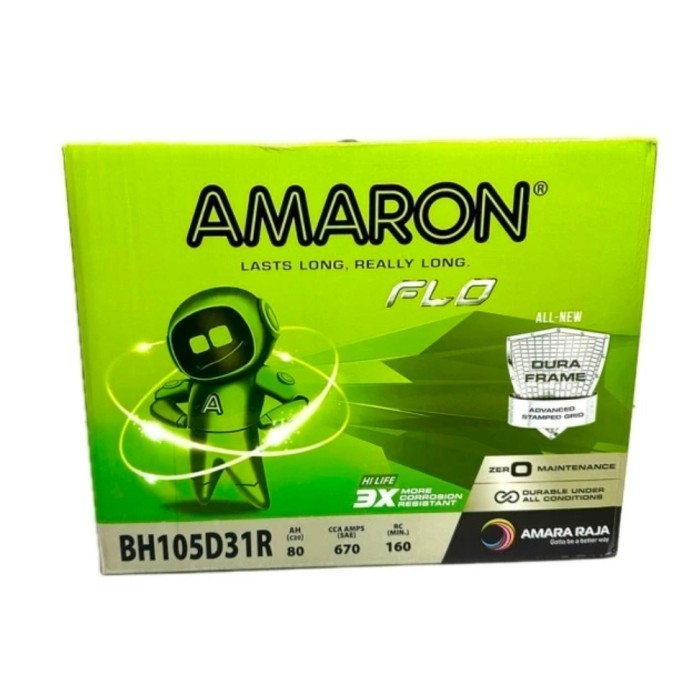 Jual Aki Mobil Mitsubishi Pajero Sport AMARON 95D31R BH105D31R Hi Life 80Ah | Shopee Indonesia