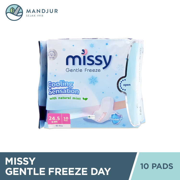 Jual Missy Gentle Freeze Day 10 Pads - Pembalut Wanita Daily Pagi dan ...