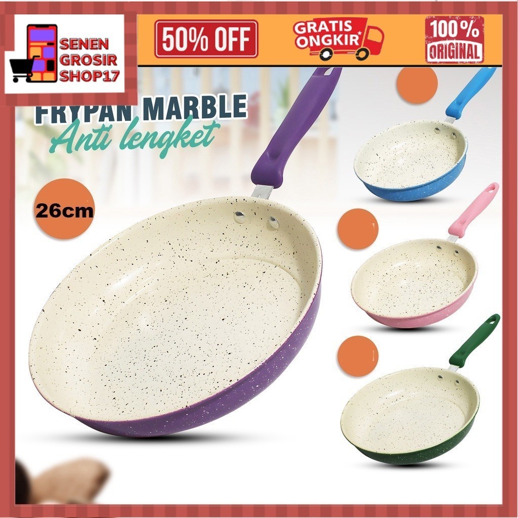 Jual SN COD Panci Teflon Frypan Warna / Frypan Anti Lengket / Fry Pan ...