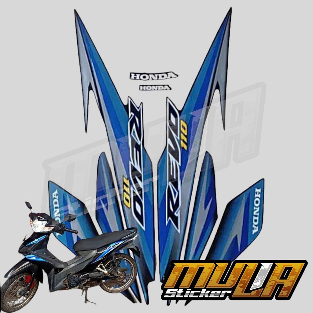 Jual STICKER STIKER POLET LIS STRIPING MOTOR FULL BODY HONDA REVO 110 ...