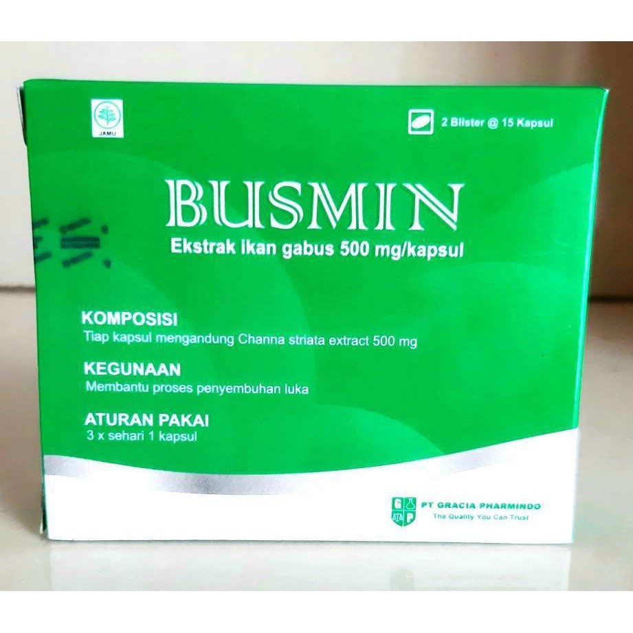 Jual BUSMIN KAPSUL BOX ISI 30 ekstrak ikan gabus albumin | Shopee Indonesia