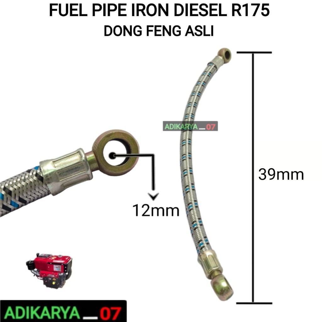 Jual Fuel Pipe Iron R175 Selang Solar Mesin Diesel R175 R180 DONG FENG ...