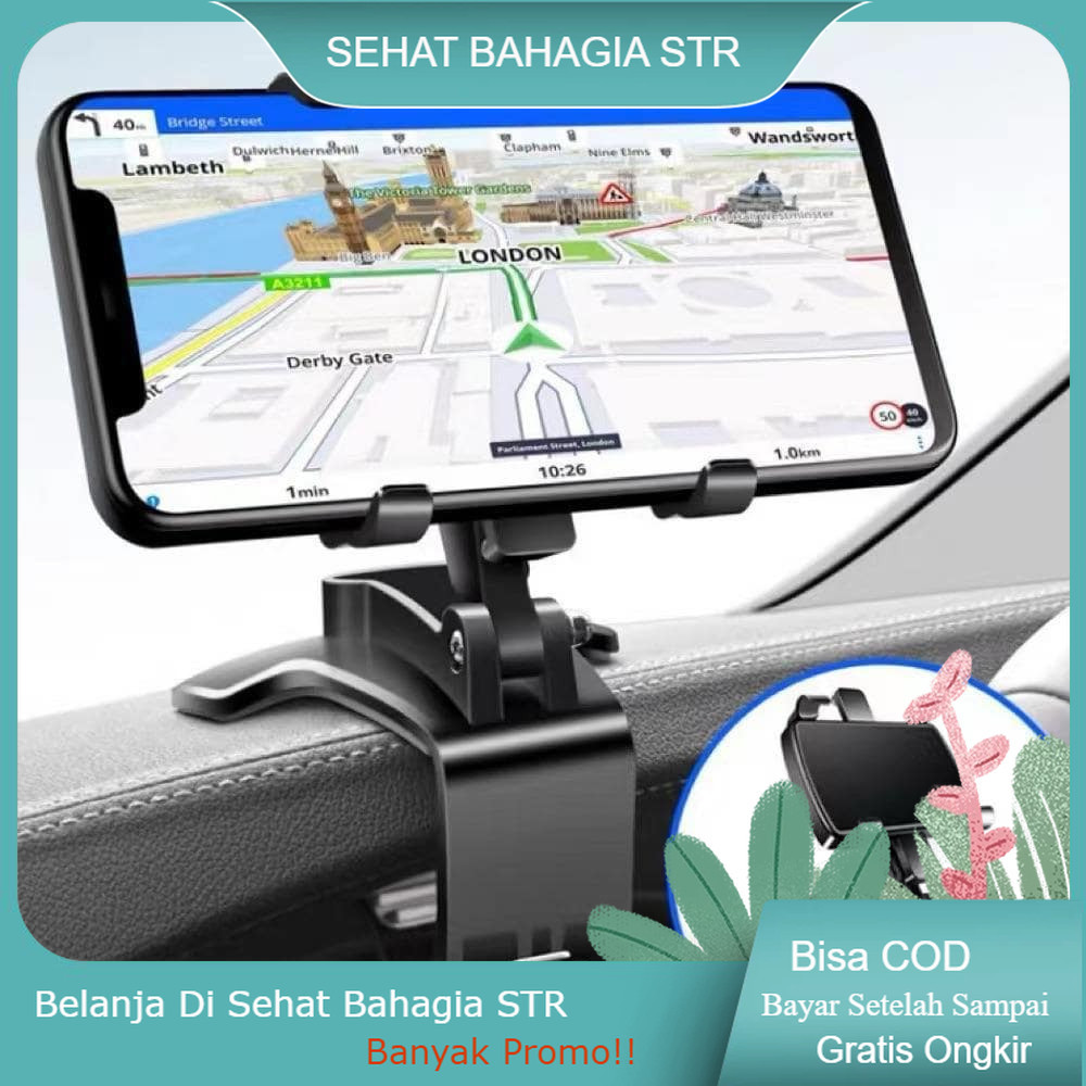 Jual Stand Handphone Car Phone Holder Hp Mobil Dashboard Kaca Jepit ...