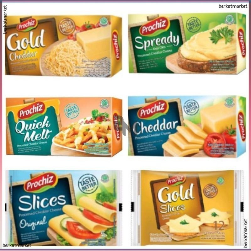 Jual Prochiz Keju Slice Lembaran Oles Cheese Spready Gold Cheddar ...