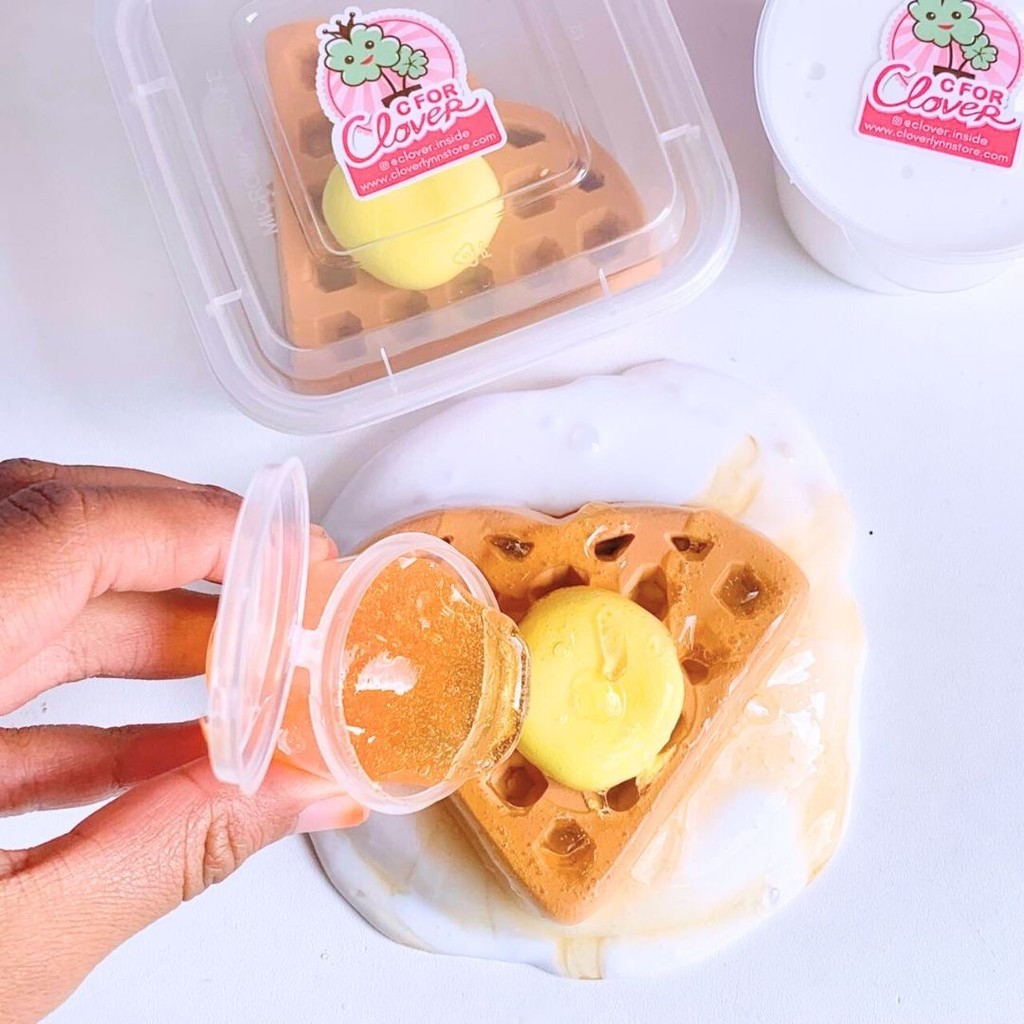Jual SLIME WAFFLE WITH BUTTER AND MAPLE SYRUP BY CFORCLOVER mainan ...