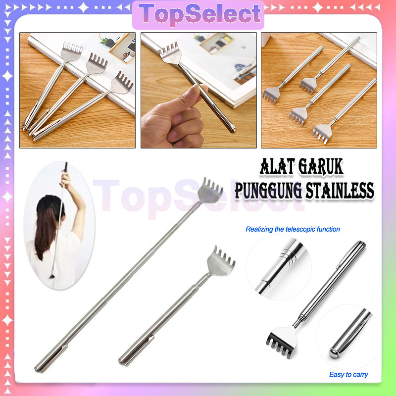Jual Alat Garuk Punggung Gatal Besi Mini Portable Lipat Tarik Stainless ...