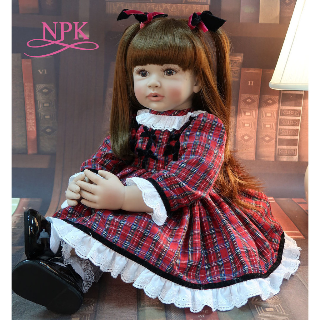 Jual high quality 60cm big size reborn toddler princess Silicone vinyl ...